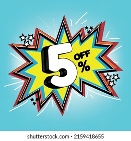 Promotional Balloon 5 Off Five Percent Stock Vector (Royalty Free ...