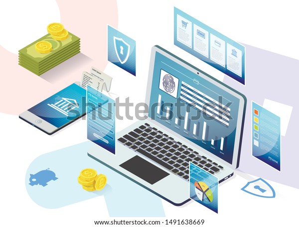 Prompt Poster Service App Opening Deposits Stock Vector (Royalty Free ...