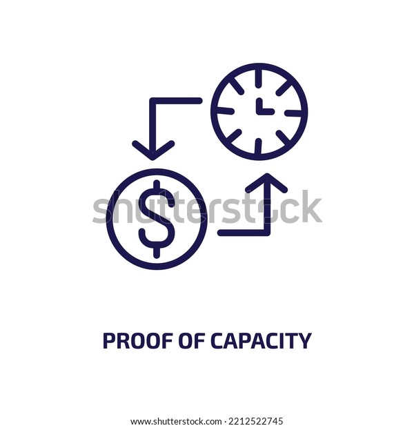Proof Capacity Icon Cryptocurrency Collection Thin Stock Vector ...