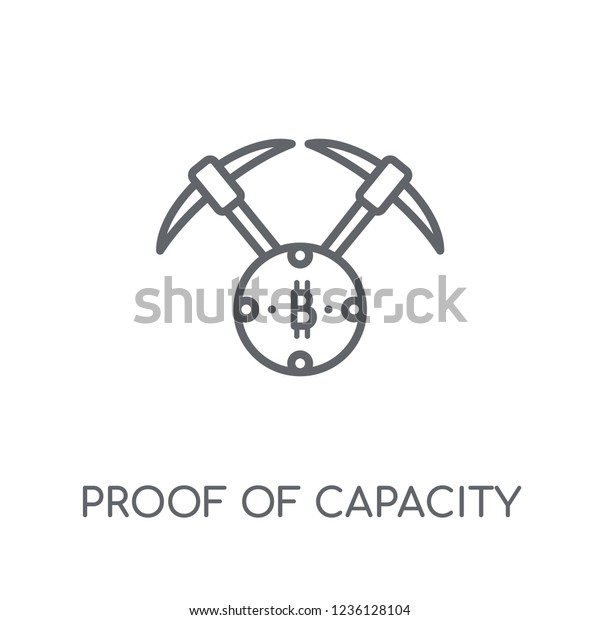 Proof Capacity Linear Icon Modern Outline Stock Vector (Royalty Free ...