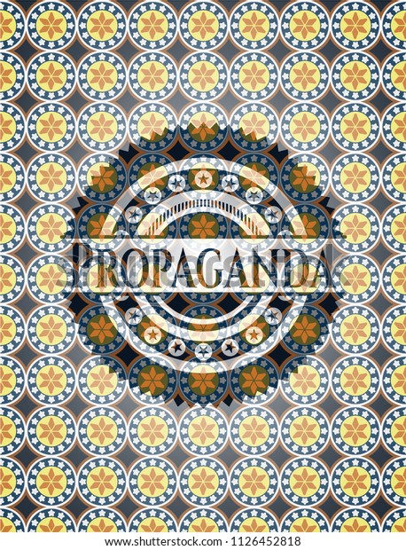 Propaganda Arabesque Emblem Background Arabic Decoration Stock Vector ...