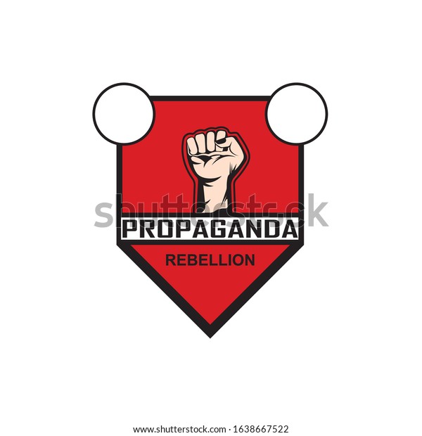 Propaganda Emblem Label Badge Logo Design Stock Vector (Royalty Free ...