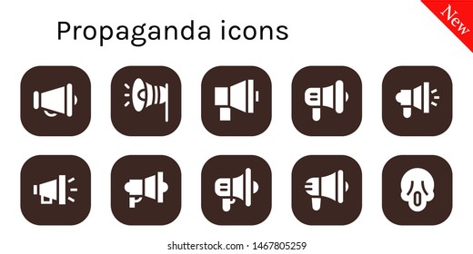 Propaganda Icon Set 10 Filled Propaganda Stock Vector (Royalty Free ...