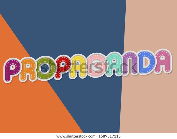 Propaganda Letters Banner Border Stitches Stock Vector (Royalty Free ...