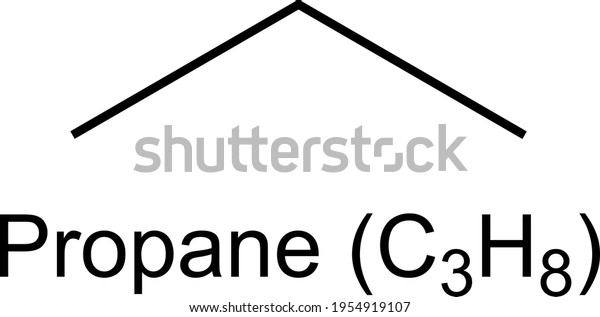 Propane Gas Alkane Hydrocarbon Molecule Chemical Stock Vector (Royalty ...