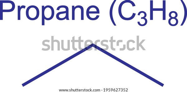 Propane Gas Alkane Hydrocarbon Molecule Chemical Stock Vector (Royalty ...