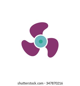 Propeller Colorful Pictogram Symbol On White Stock Illustration 351019517