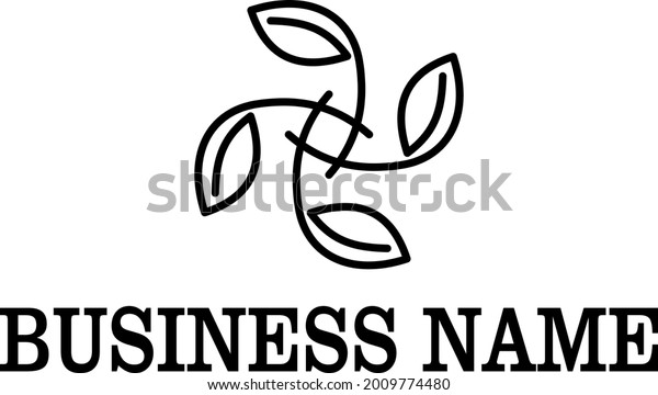 Propeller Leaves Logo Design Nature Beauty Stock Vector (Royalty Free ...