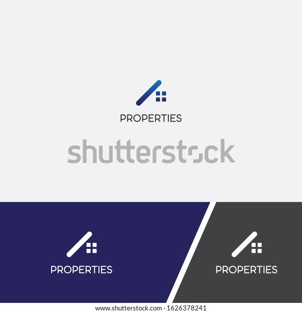 Property Construction Logo Design P Property Stock Vector (Royalty Free ...