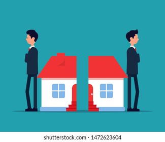 Property Division Vector Illustration Home Ownership Stock Vector ...