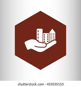 Property Hand Icon Stock Vector (Royalty Free) 453535153 | Shutterstock