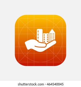 Property Hand Icon Stock Vector (Royalty Free) 464540045 | Shutterstock