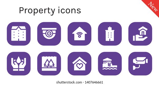 Property Icon Set 10 Filled Property Stock Vector (Royalty Free ...