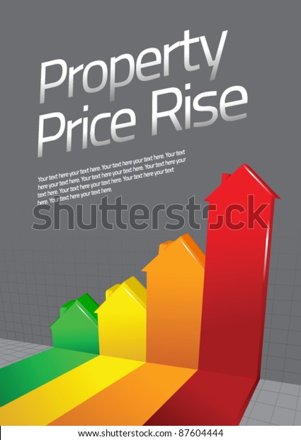 Property Price Rise Graph Stock Vector (Royalty Free) 87604444 ...