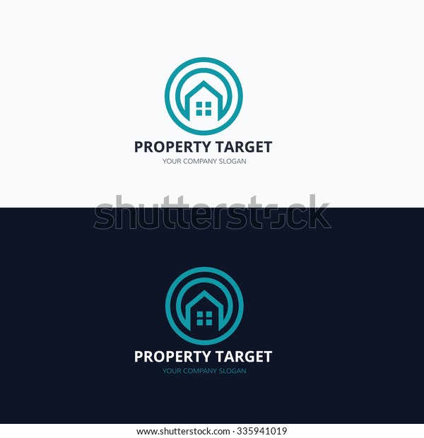 Property Target Real Estate Logo Template Stock Vector (Royalty Free ...