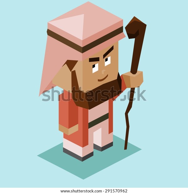 Prophet Moses Stick Vector Illustration Stock Vector (Royalty Free ...