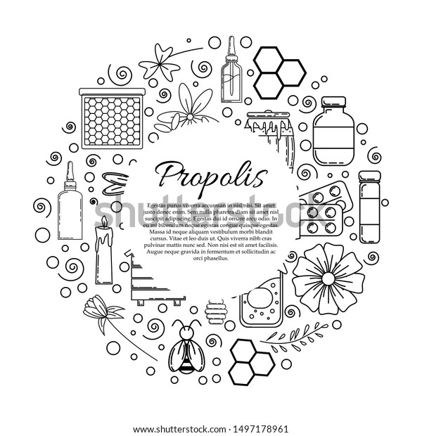 Propolis Card Concept Text Space Vector Stock Vector (Royalty Free ...