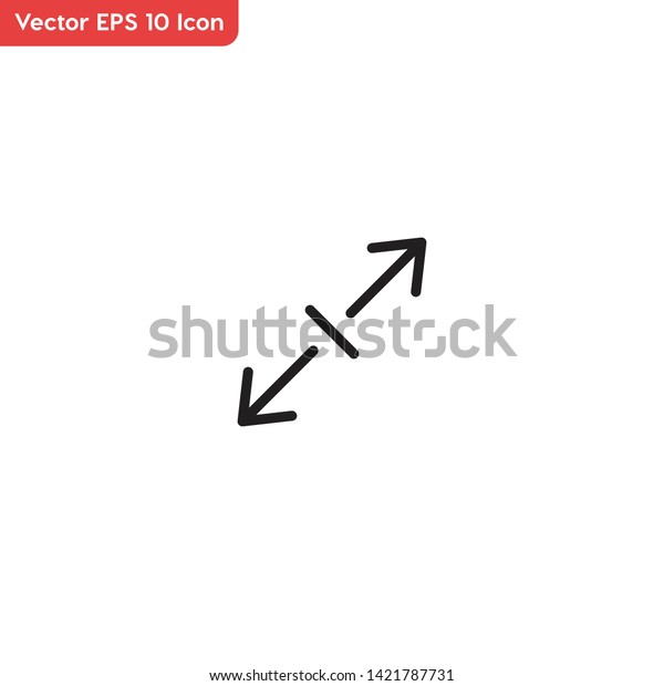 Proportional Diagonal Symbol Vector Icon Stock Vector (Royalty Free ...