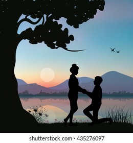Propose Marriage River Vector Illustrations: Vector có sẵn (miễn phí ...