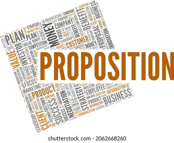 Proposition Vector Illustration Word Cloud Isolated Stock Vector ...