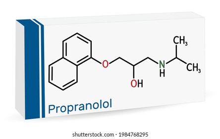 Propranolol Molecule Synthetic Nonselective Beta Blocker Stock Vector ...