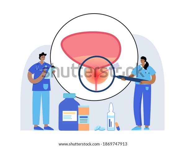 Prostatitis Swelling Pain Inflammation Prostate Gland Stock Vector ...