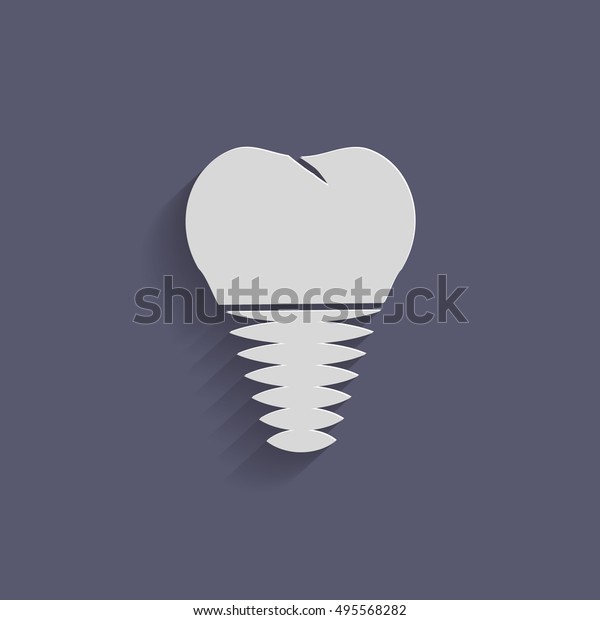 Prosthesis Screw Tooth Human Anatomical Vector Stock Vector (Royalty ...