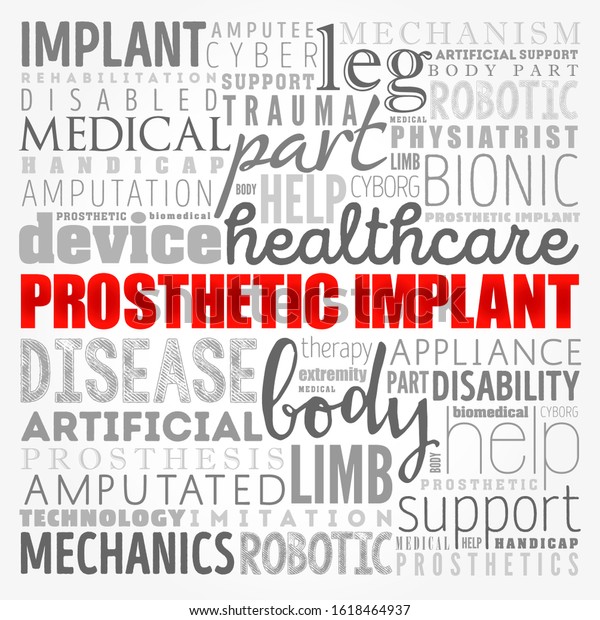 Prosthetic Implant Word Cloud Collage Medical Stock Vector (Royalty ...
