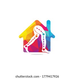 Prosthetic Leg Logo Template Design Home: เวกเตอร์สต็อก (ปลอดค่า ...
