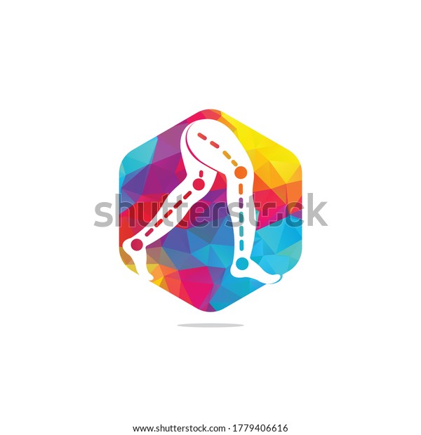 Prosthetic Leg Logo Template Design. Orthopedic and Physiotherapy ...