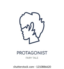 Protagonist Icon Protagonist Linear Symbol Design Stock Vector (Royalty ...