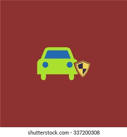 Protect Car Icon Vector Stock Vector (Royalty Free) 337200308 ...