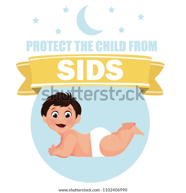 Protect the child from SIDS. Vector illustration for SIDS Awareness ...