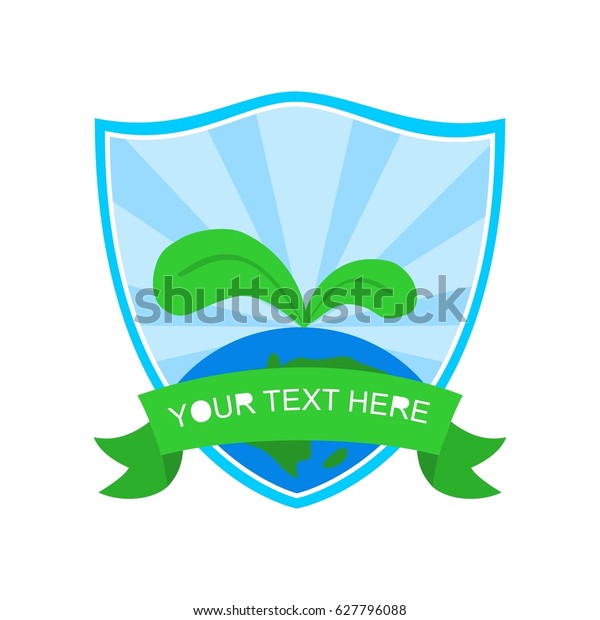 Protect Environment Save Earth Badge Stock Vector (Royalty Free ...