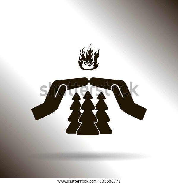 Protect Forest Fire Vector Icon Stock Vector (Royalty Free) 333686771 ...