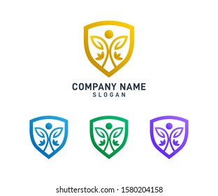 Protect Nature Logo Designs Set Stock Vector (Royalty Free) 1580204158 ...
