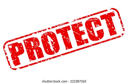 Protect Red Stamp Text On White Stock Vector (Royalty Free) 222387265 ...