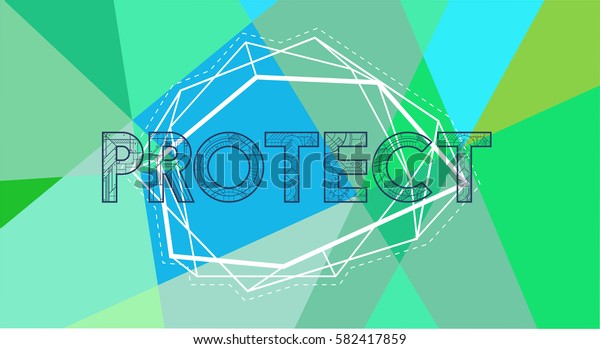 Protect Word Vector Graphic Design Stock Vector (Royalty Free ...
