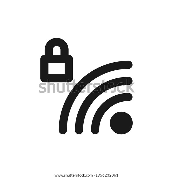 Protected Connection Secure Network Icon Concept Stock Vector (Royalty ...