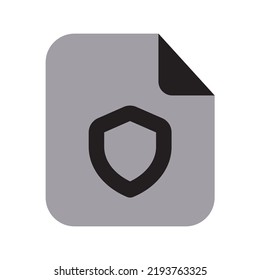 Protected Files Icon Two Tone Solid Stock Vector (Royalty Free ...