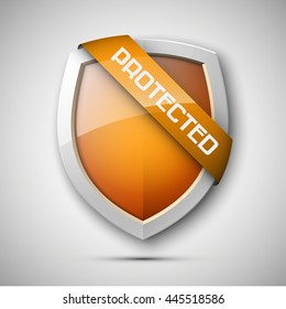 Protection Guard Shield Concept Safety Badge Stock Vector (Royalty Free ...