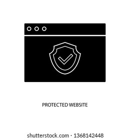 Protected Website Iconsymbol Vectorcan Be Used Stock Vector (Royalty ...