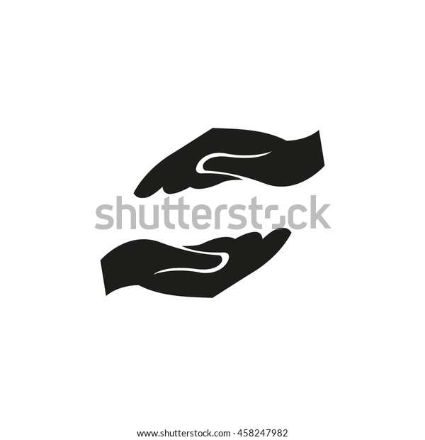 Protecting Hands Icon Caring Hands Stock Vector (Royalty Free ...