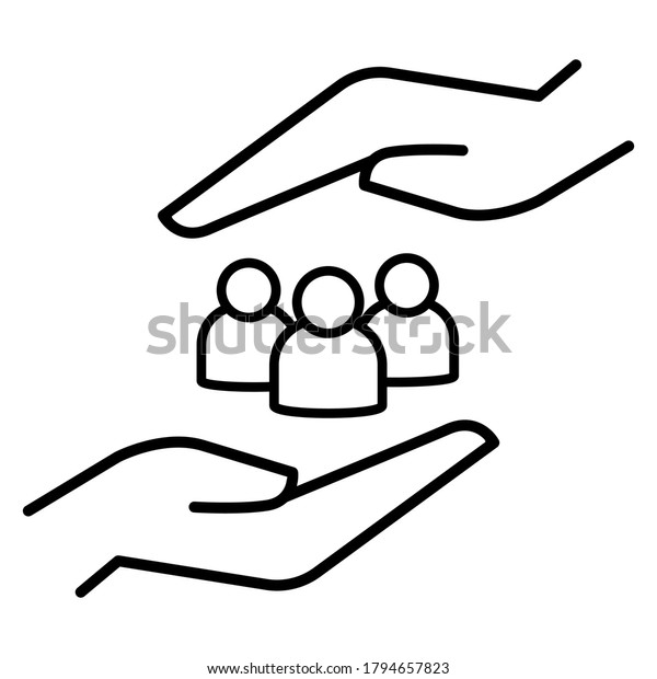 Protecting People Icon Vector Set Charity Stock Vector (Royalty Free ... Protecting People Icon Vector Set Charity Stock Vector (Royalty Free ...