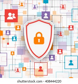 Protection Background Technology Security Encode Decrypt Stock Vector ...