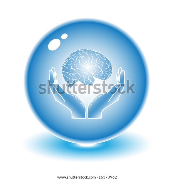 Protection Brain Vector Brain Illustration Simply Stock Vector (Royalty ...