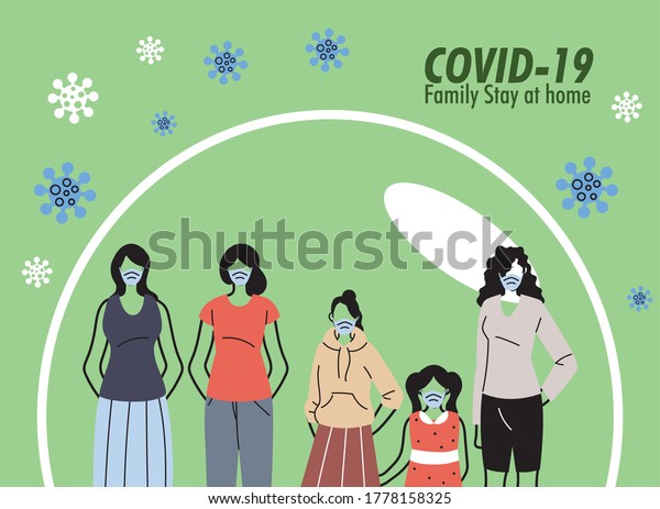 Protection Bubble Family Care Vector Illustration Stock Vector (Royalty ...