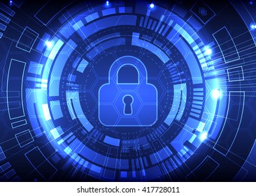 Protection Concept Digital Technological Protect Mechanism Stock Vector ...