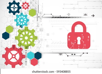 Protection Concept Security Mechanism System Privacy Stock Vector ...