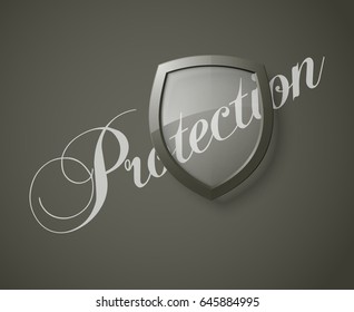 Protection Font Transparent Shield Concept Safety: เวกเตอร์สต็อก (ปลอด ...